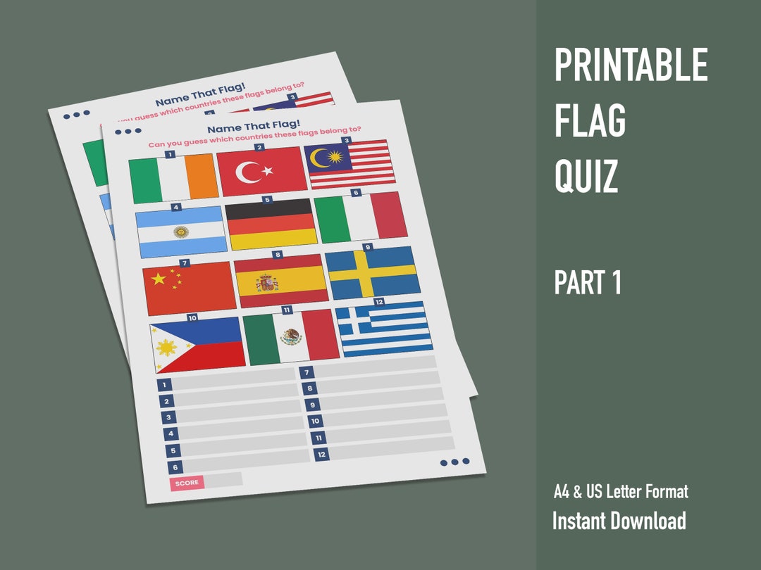 Flag Quiz: Part 1 - Etsy