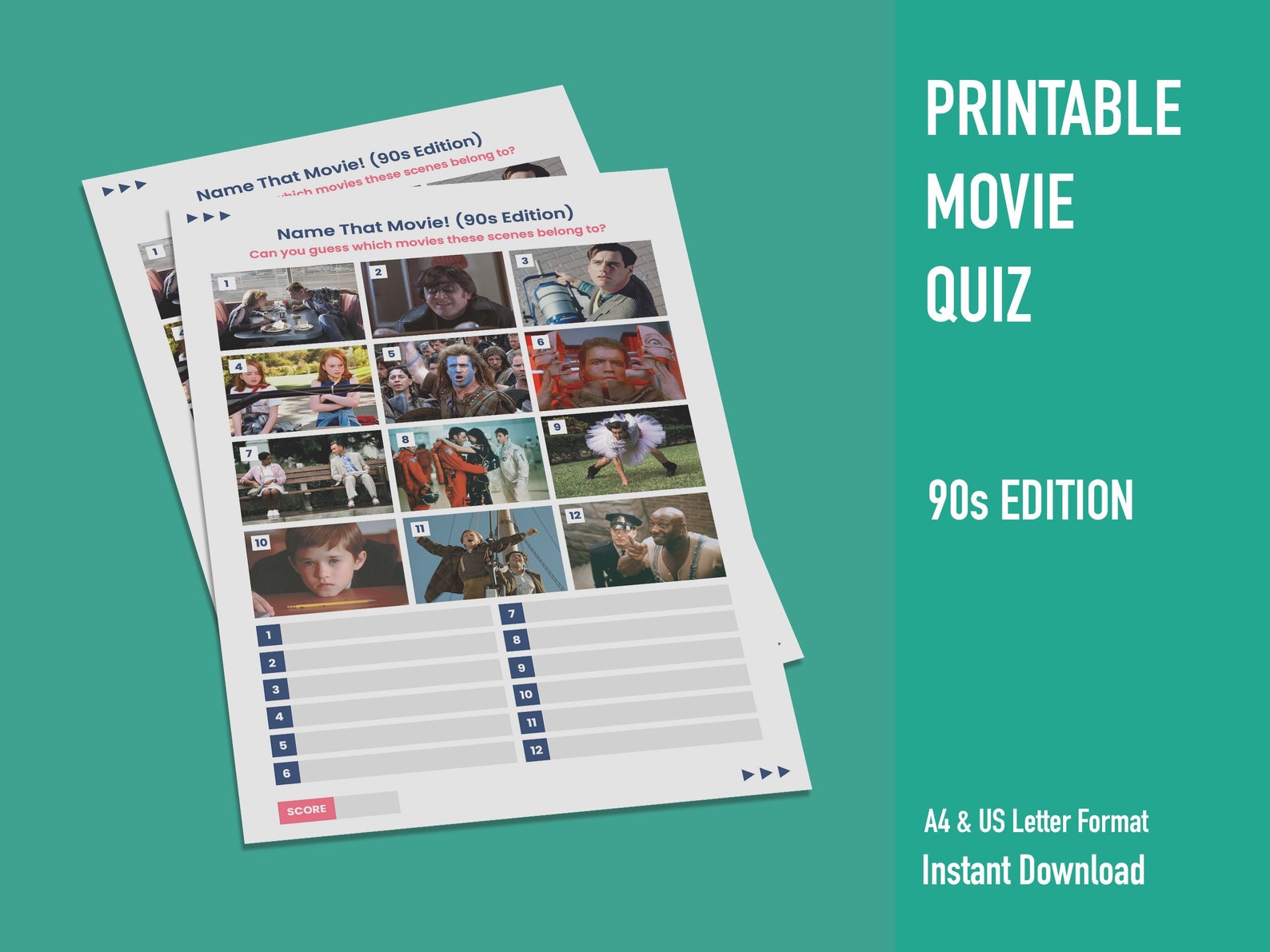 Name That Movie Quiz (90s Edition) - Etsy