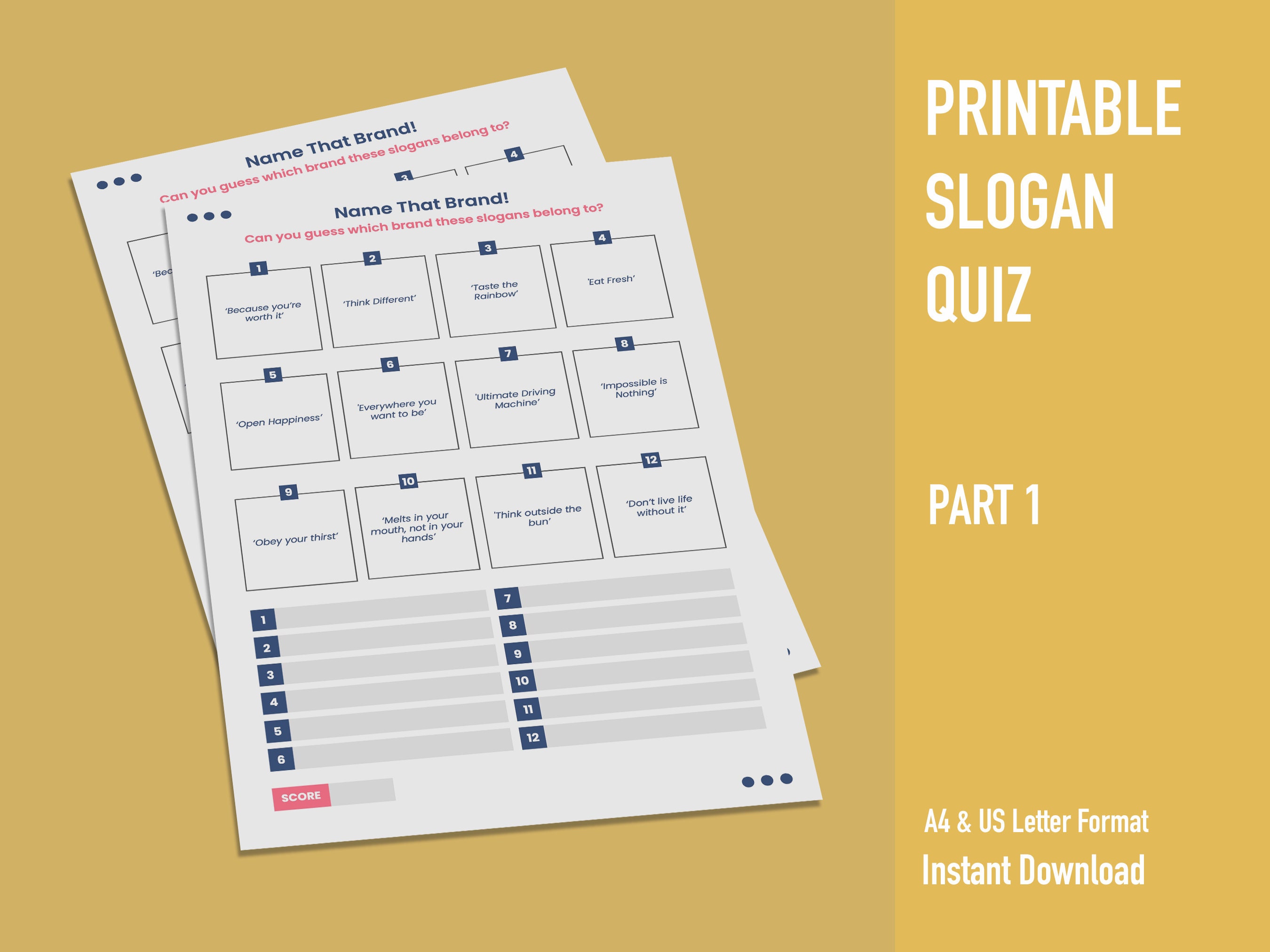 Name That Brand (slogan) Quiz: Part 1 - Etsy