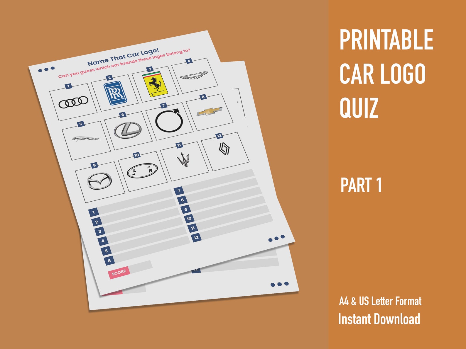 Car Logo Quiz: Part 1 - Etsy