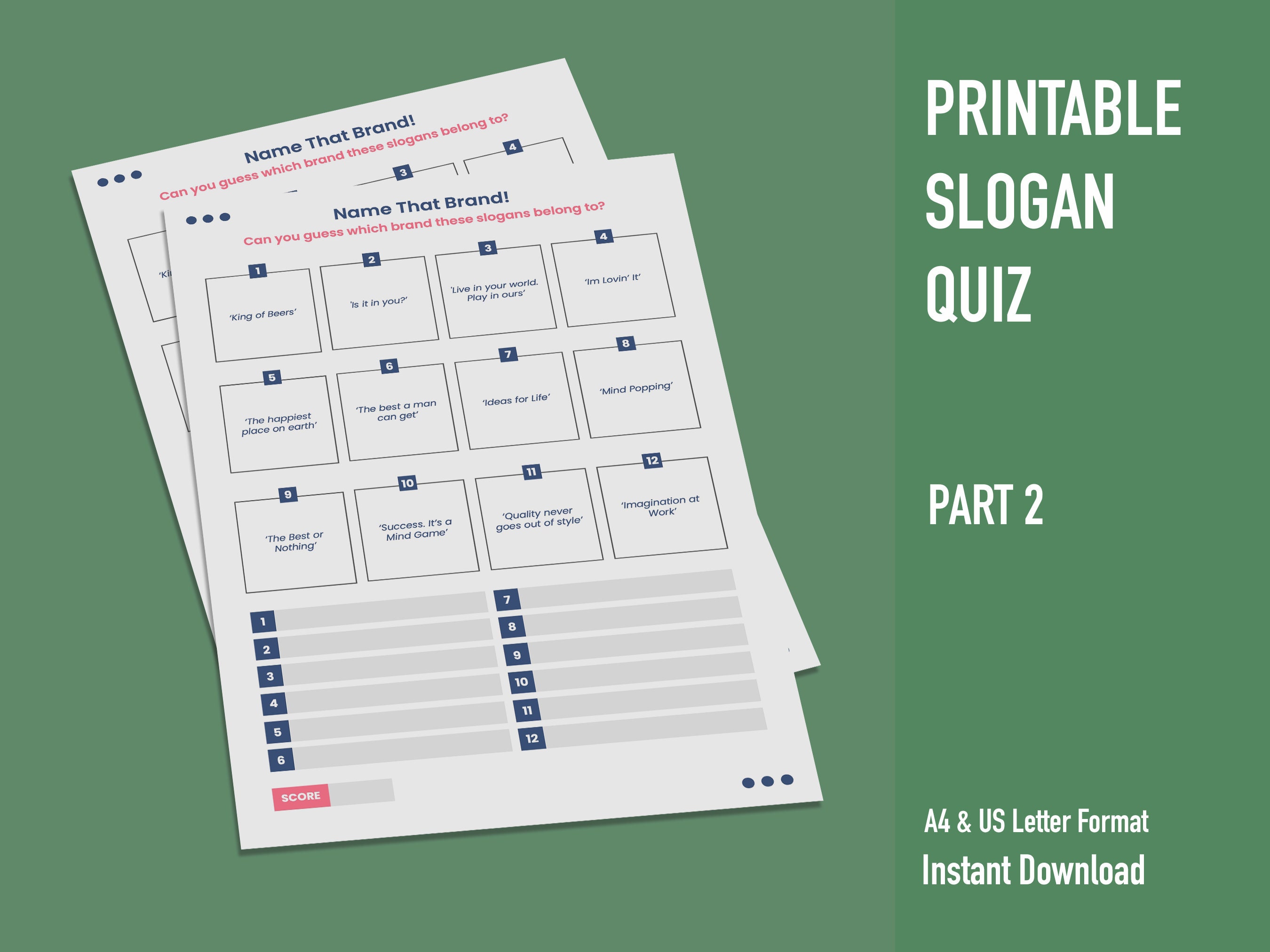 Name That Brand (slogan) Quiz: Part 2 - Etsy