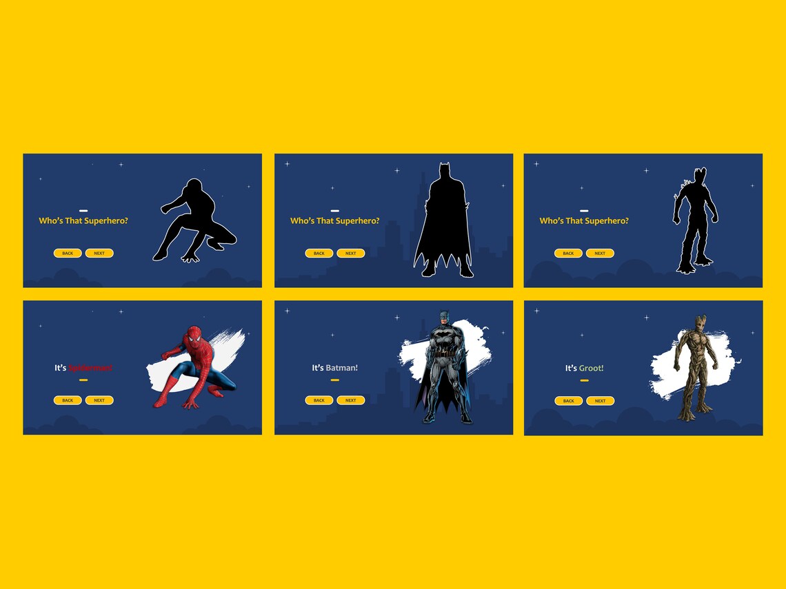 Who's That Superhero Kids Birthday Party Virtual Quiz Party Game ...
