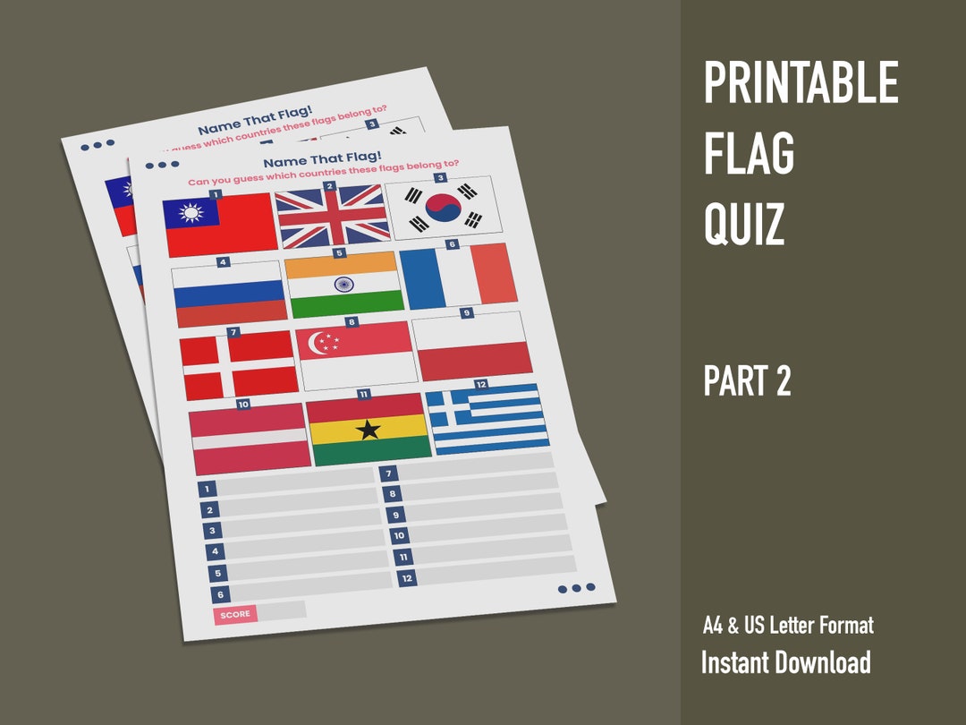 Flag Quiz: Part 2 - Etsy