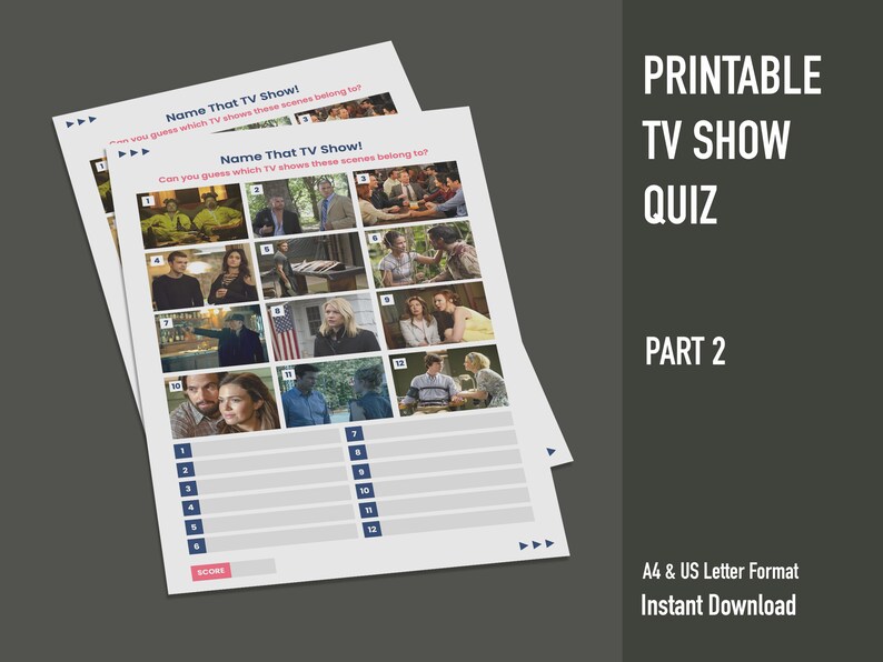 Name That TV Show Quiz: Part 2 - Etsy