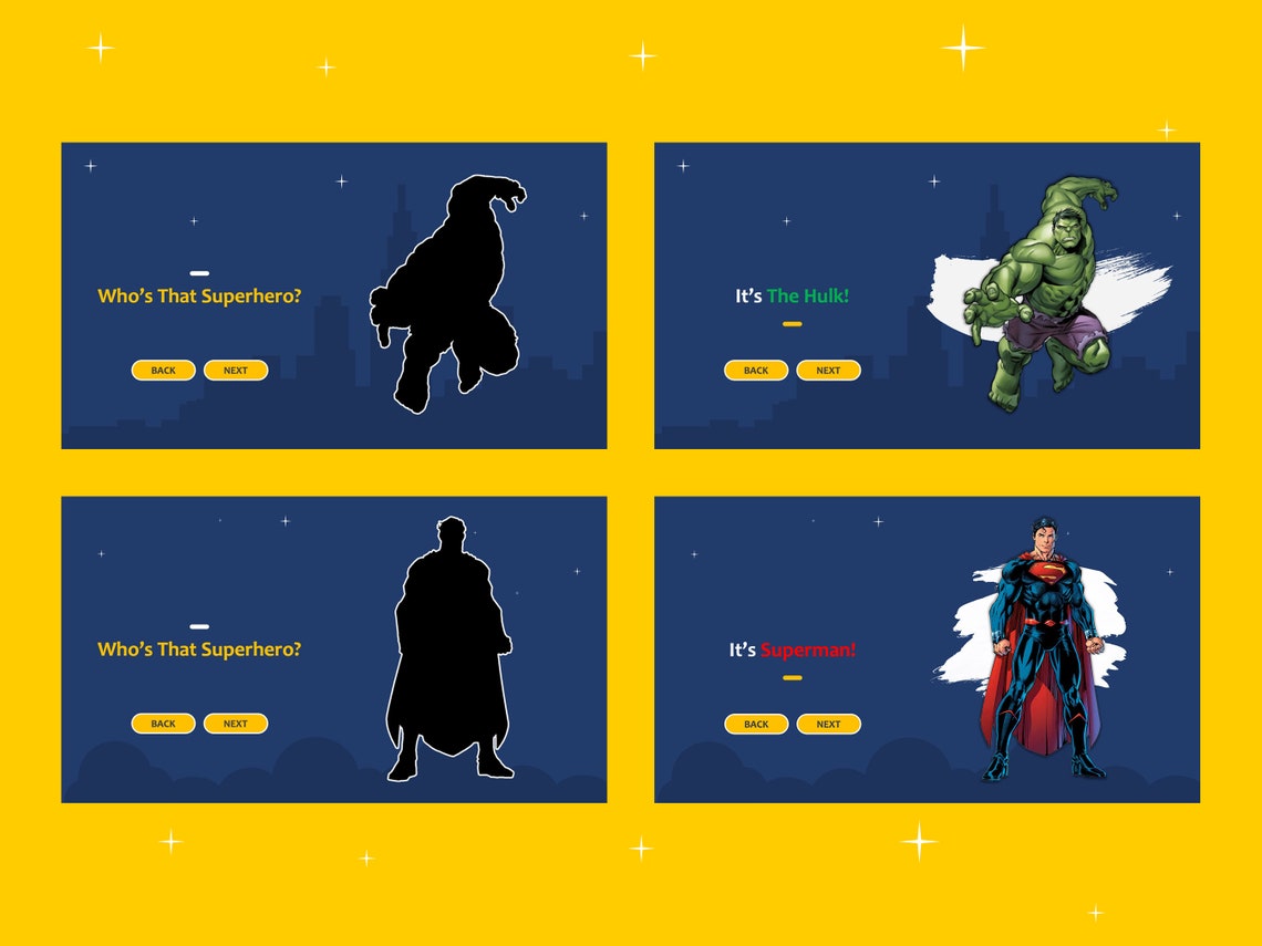 Who's That Superhero Kids Birthday Party Virtual Quiz Party Game ...