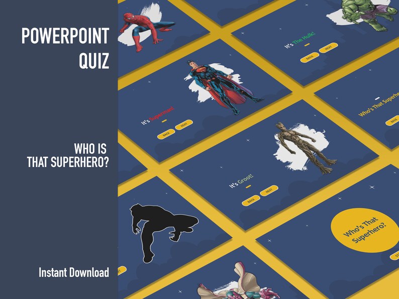 Who's That Superhero Kids Birthday Party Virtual Quiz Party Game ...