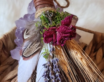 Besom, Cinnamon Broom, Witch Broom, Altar Broom, Sacred Decor, Cottagecore, Green Witch, Altar ...