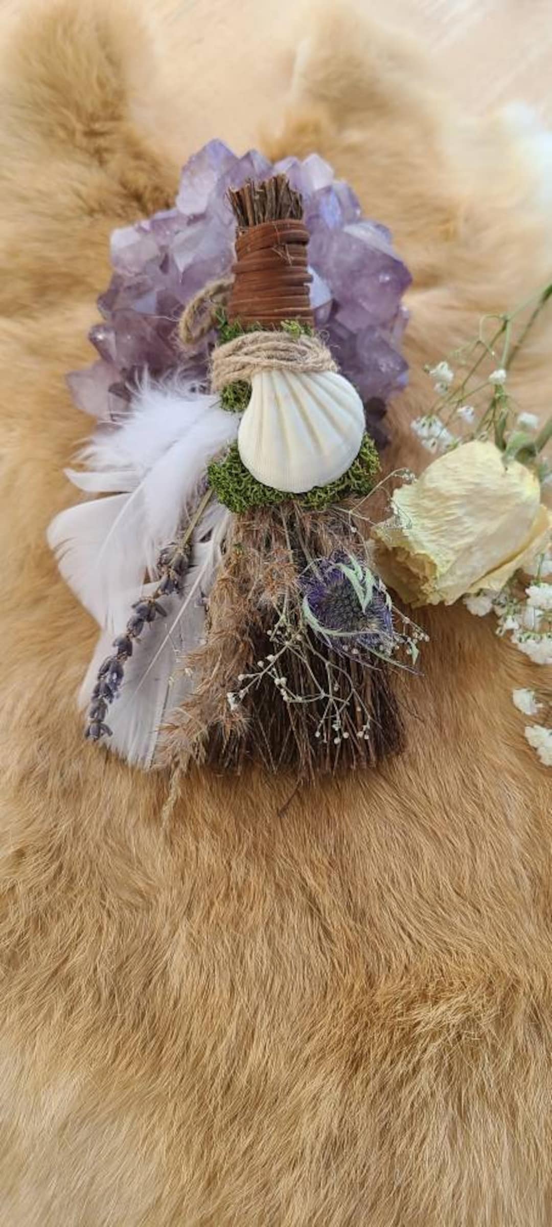 Witch Broom, Sea Witch, Witches Broom, Altar Broom. Nautical Decor ...