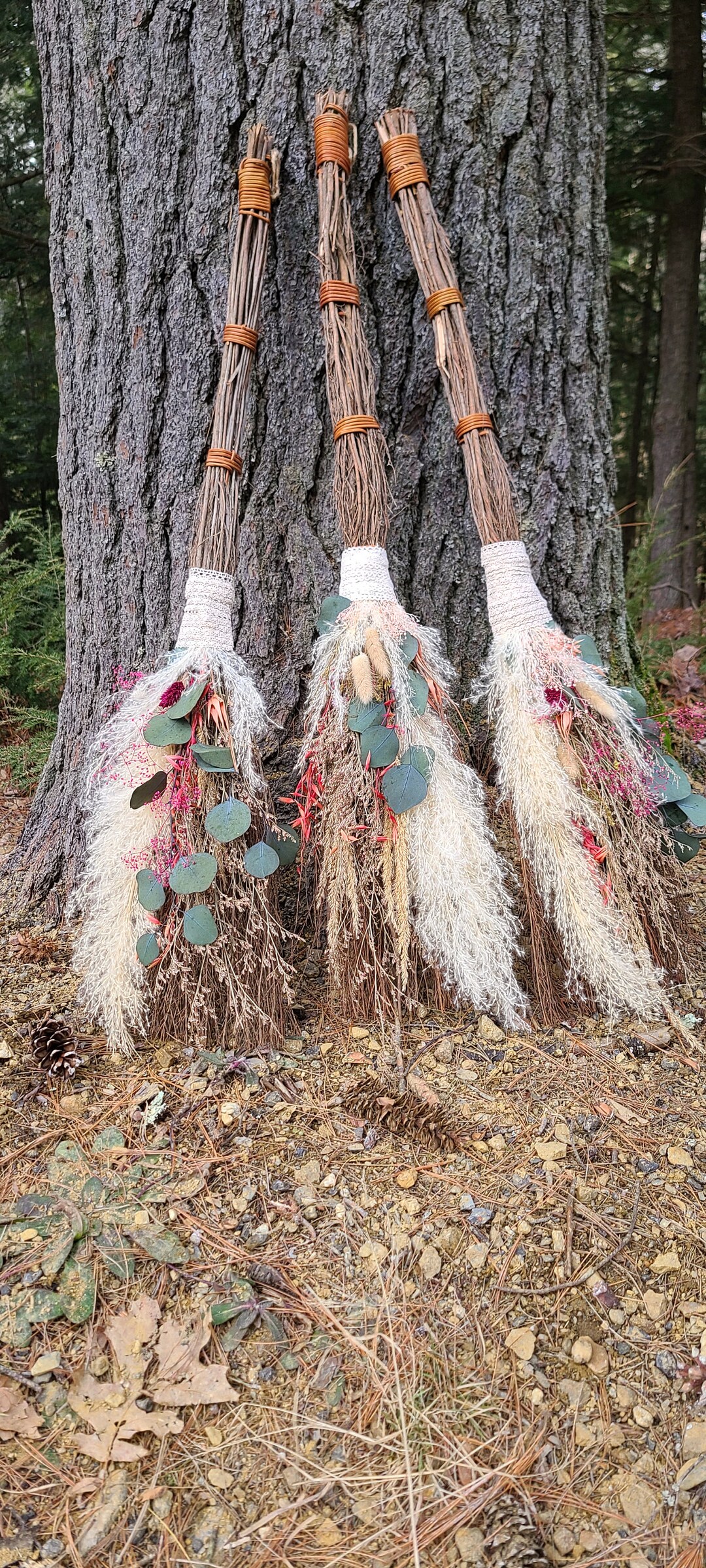 Wedding Broom, Besom, Boho. Dried Flowers. Witches Broom. Woodland ...