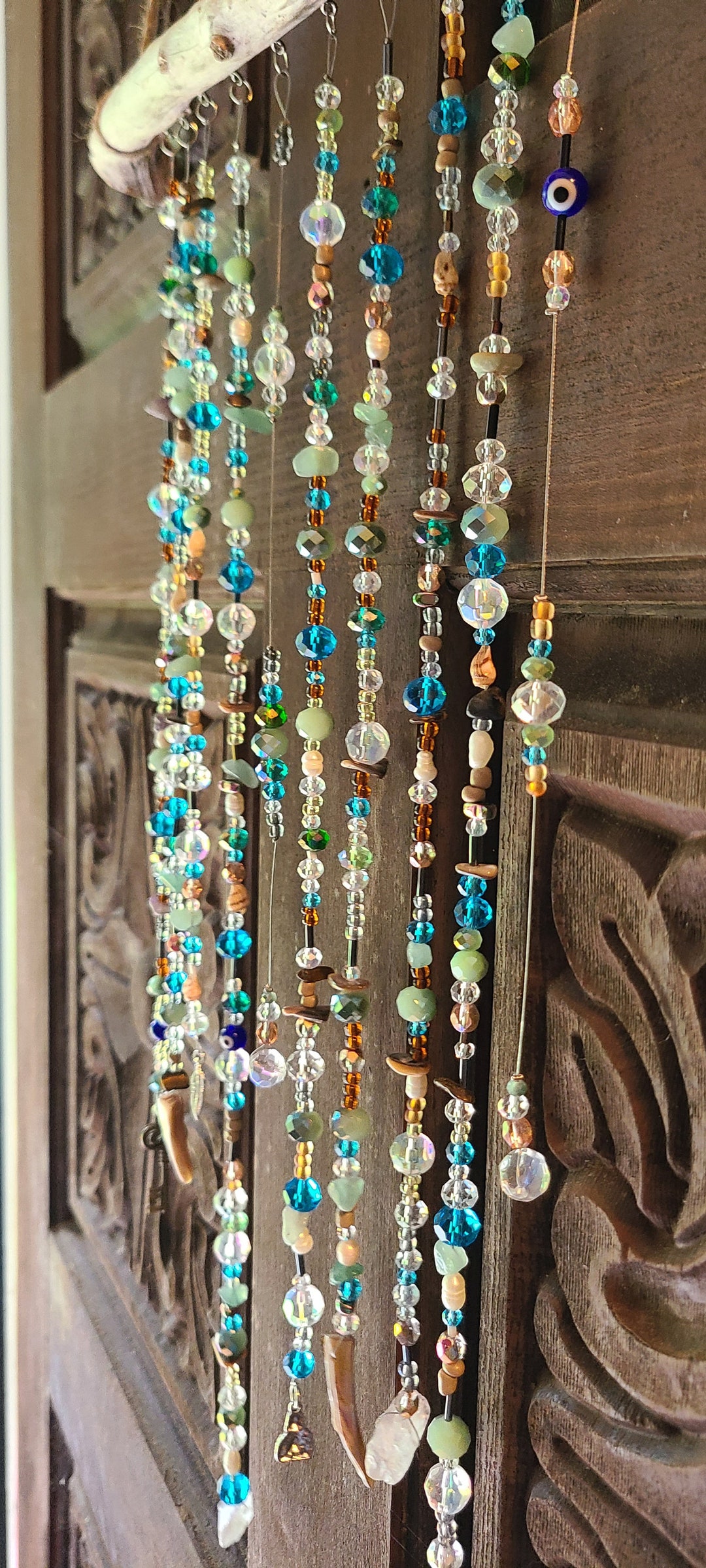 Crystal Beaded Suncatcher. Sparkling Window Decor. Home Decor ...