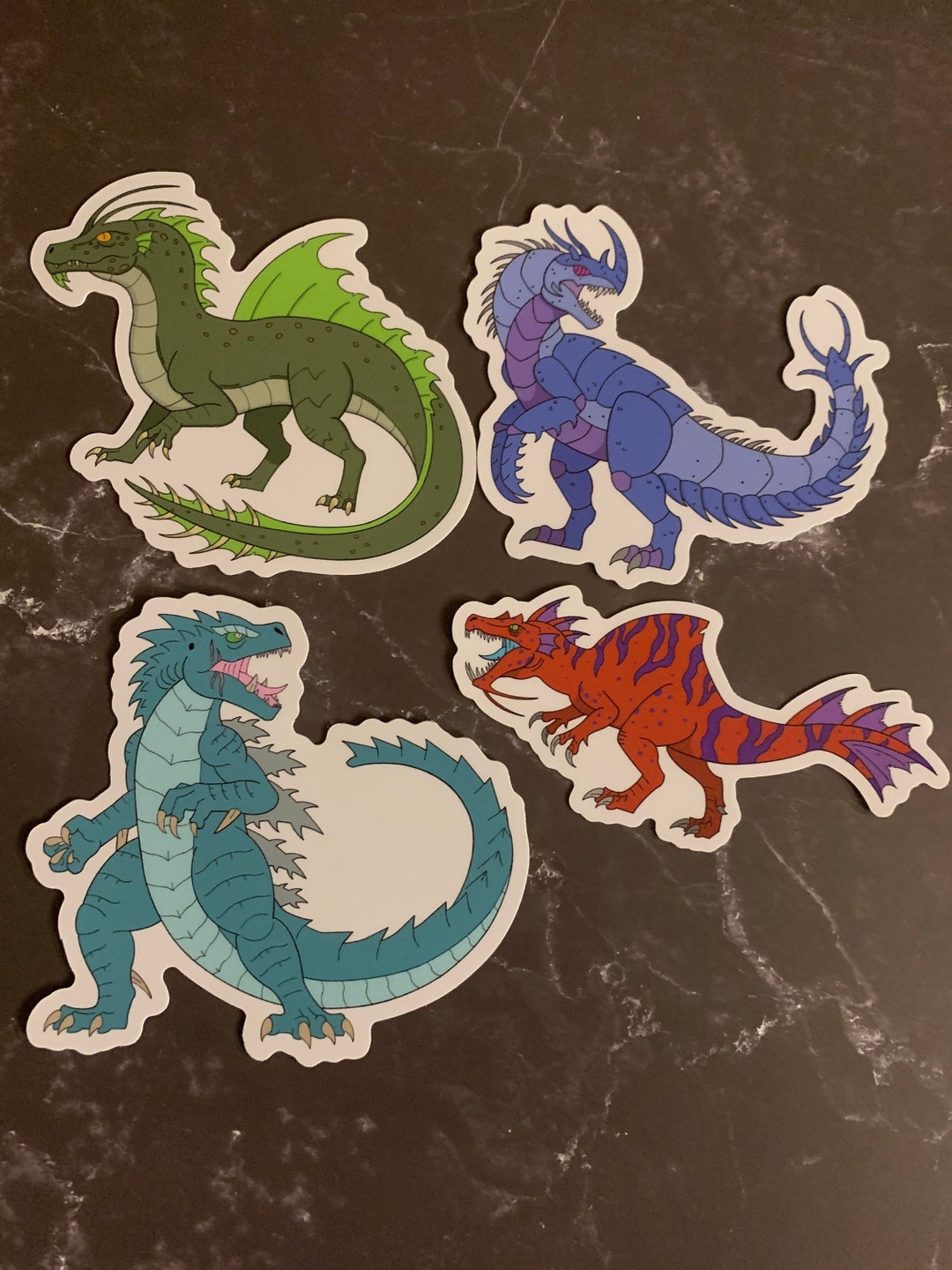 Kaiju Monster Stickers Pack of 4 - Etsy
