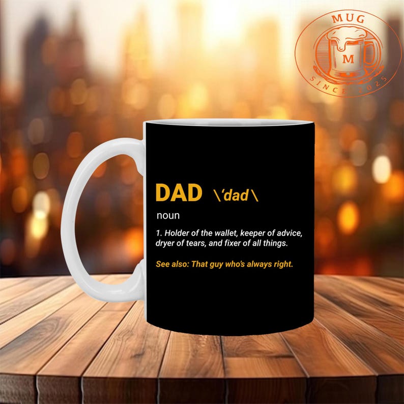 Dad Definition Shirt Gift From Daughter Ceramic Coffee Mug – Water ...