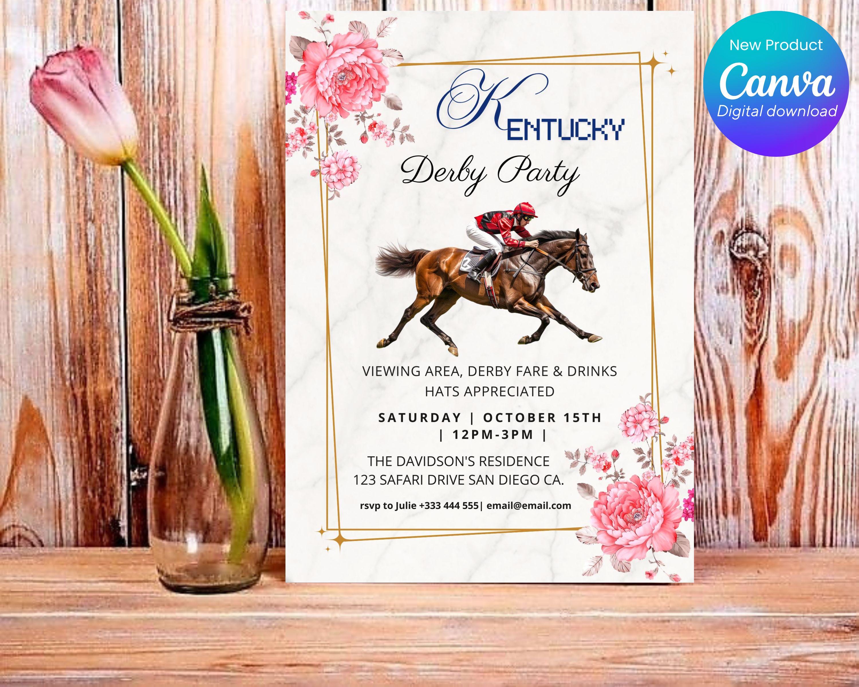 Kentucky Derby Party Invitation Template,derby Party,derby Party ...
