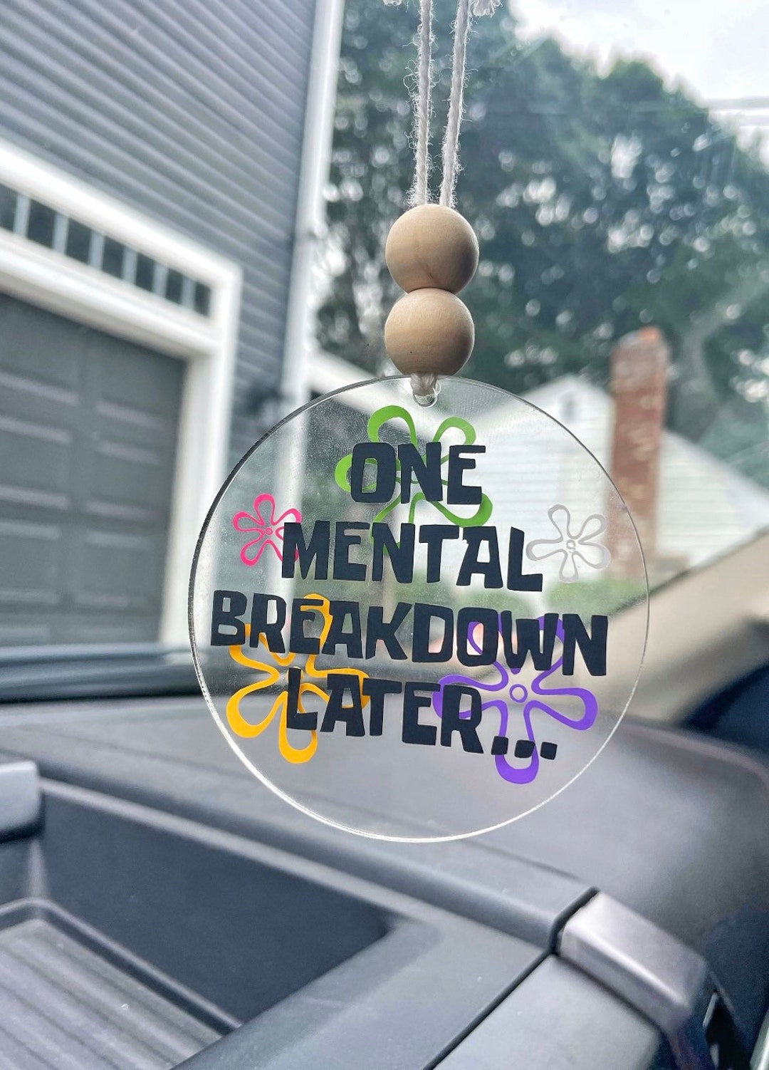 Underwater Flowers Car Charm | Rearview Mirror Decor | Car Accessory - Etsy