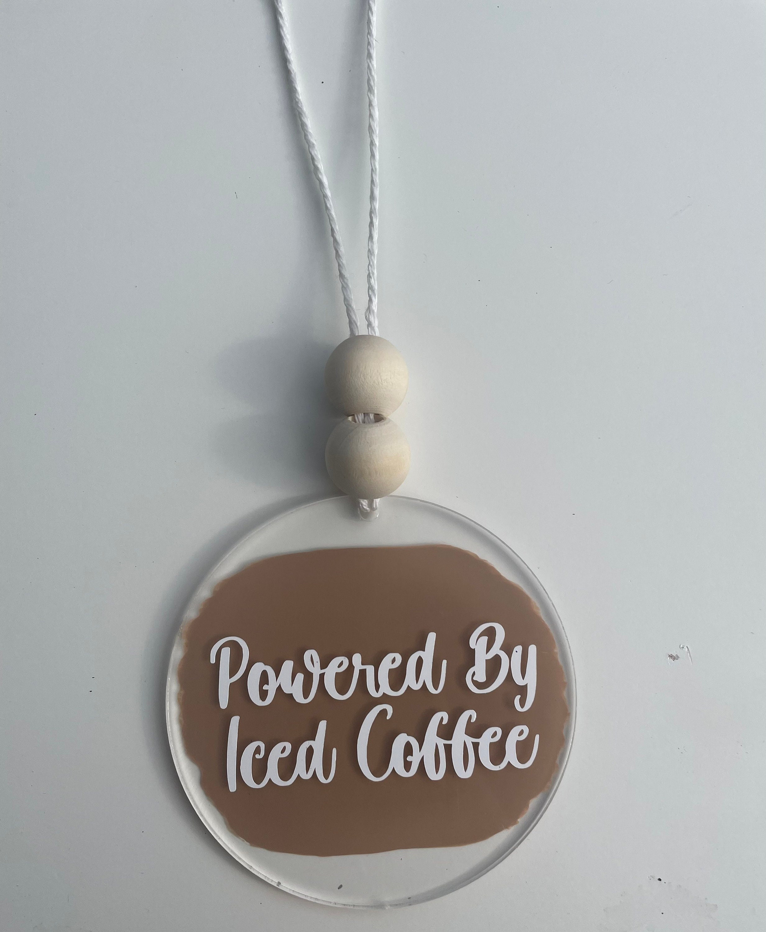 Iced Coffee Car Charm | Rearview Mirror Decor | Car Accessory - Etsy