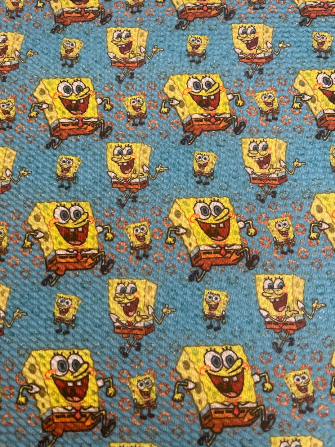 Blue Sponge | Printed Bullet Fabric L RTS L 4 Way Stretch | DIY ...