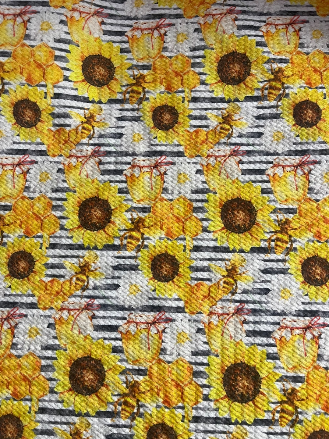 Sunflowers and Bees | Bullet Fabric L RTS L DIY L Bows L Clothing L 4 ...