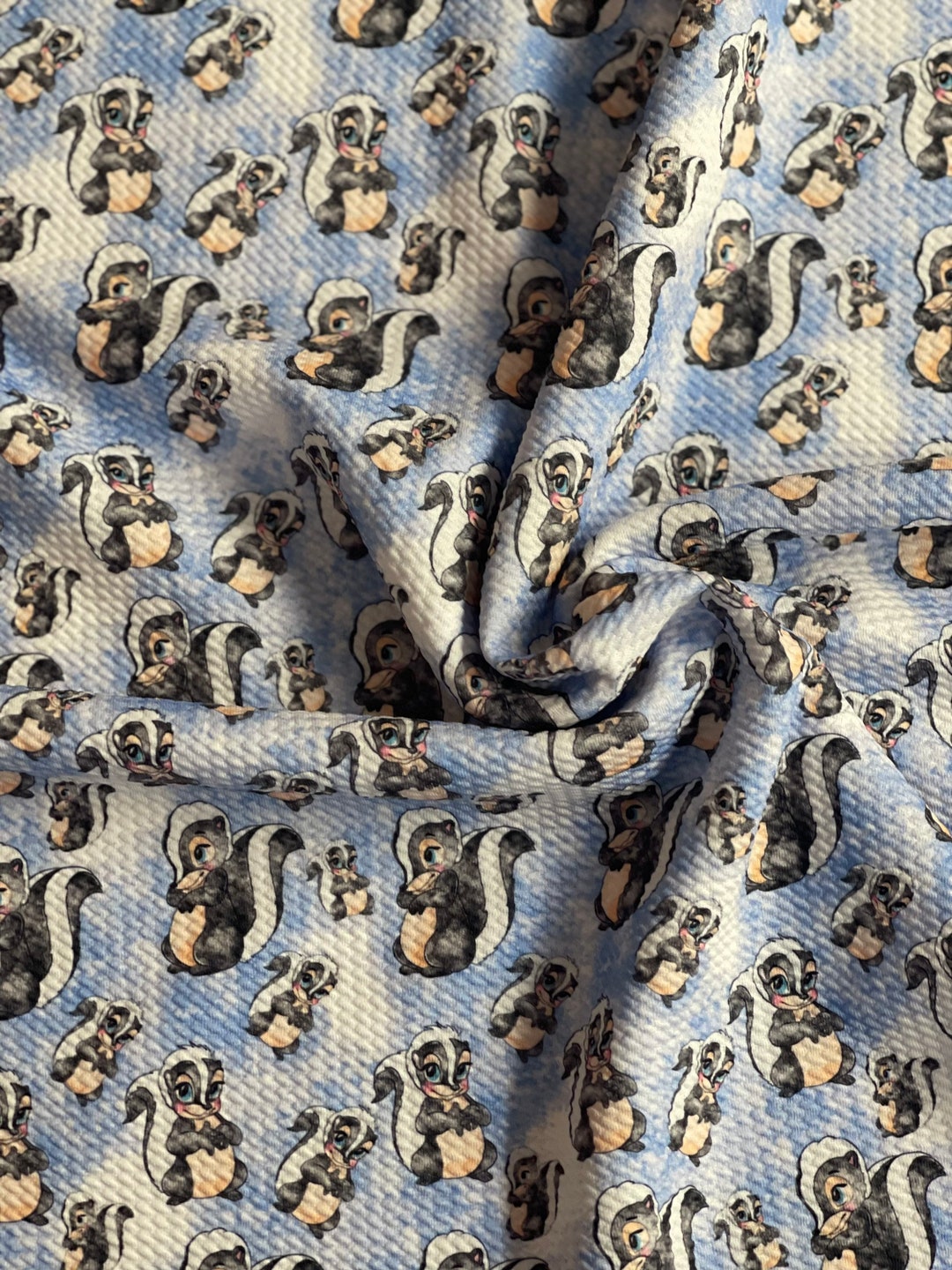 Silly Skunk . Printed Bullet Fabric DIY Clothing Bows USA Fast Shipping ...