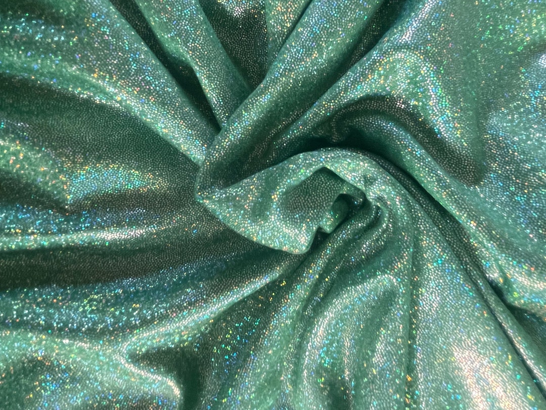 Green Shimmer Holographic | Holo Fabric L RTS L DIY L Bows L Clothing L ...