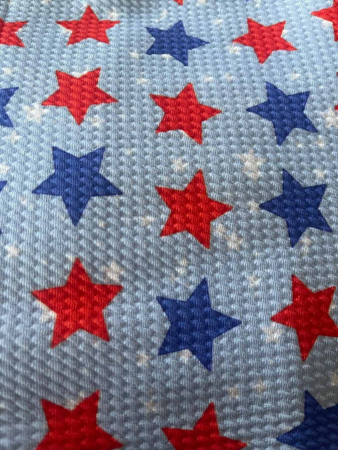 Red White & Blue Stars | Printed Bullet Fabricl RTS L 4 Way Stretch ...