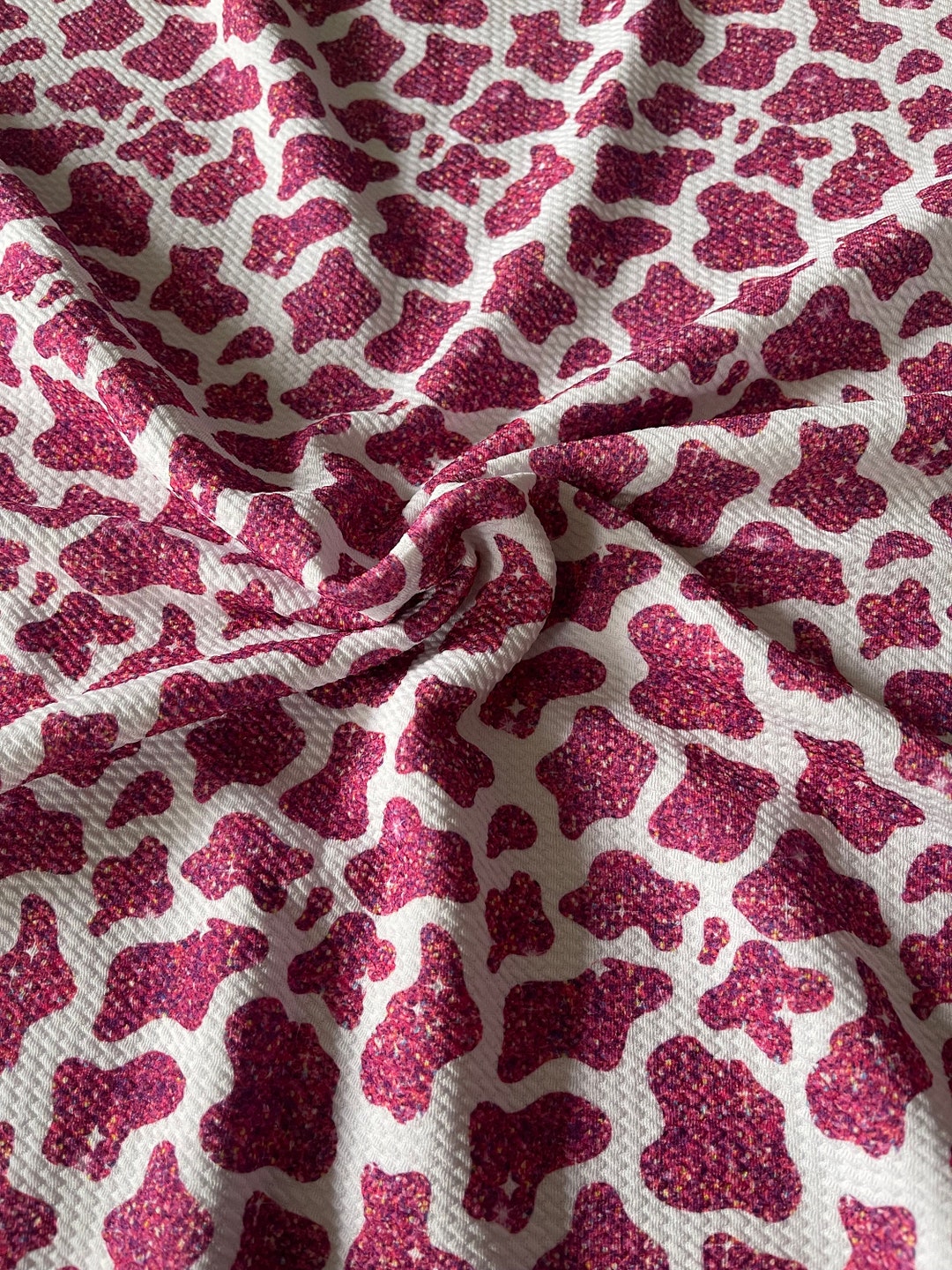 Pink Glitter Rawhide | Printed Bullet Fabric L RTS L 4 Way Stretch ...