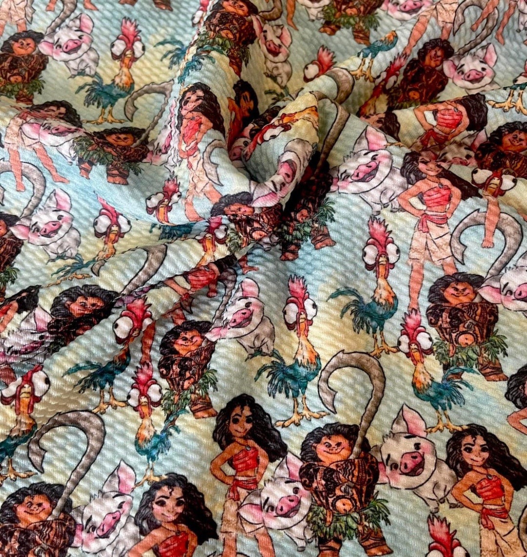 Moana 3 | Bullet Fabric L RTS L DIY L Bows L Clothing L 4 Way Stretch L ...