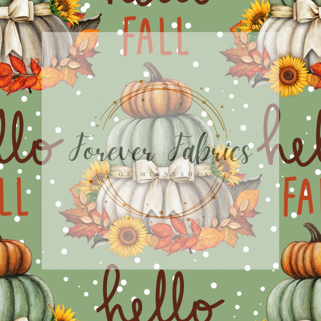 Olive Hello Fall | Preorder Fabric by the Yard | Bullet | DBP | Wide ...