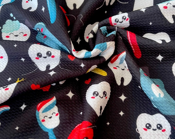 Playful Teeth | Bullet Fabric | Fabric | Textured Fabric | Bows ...