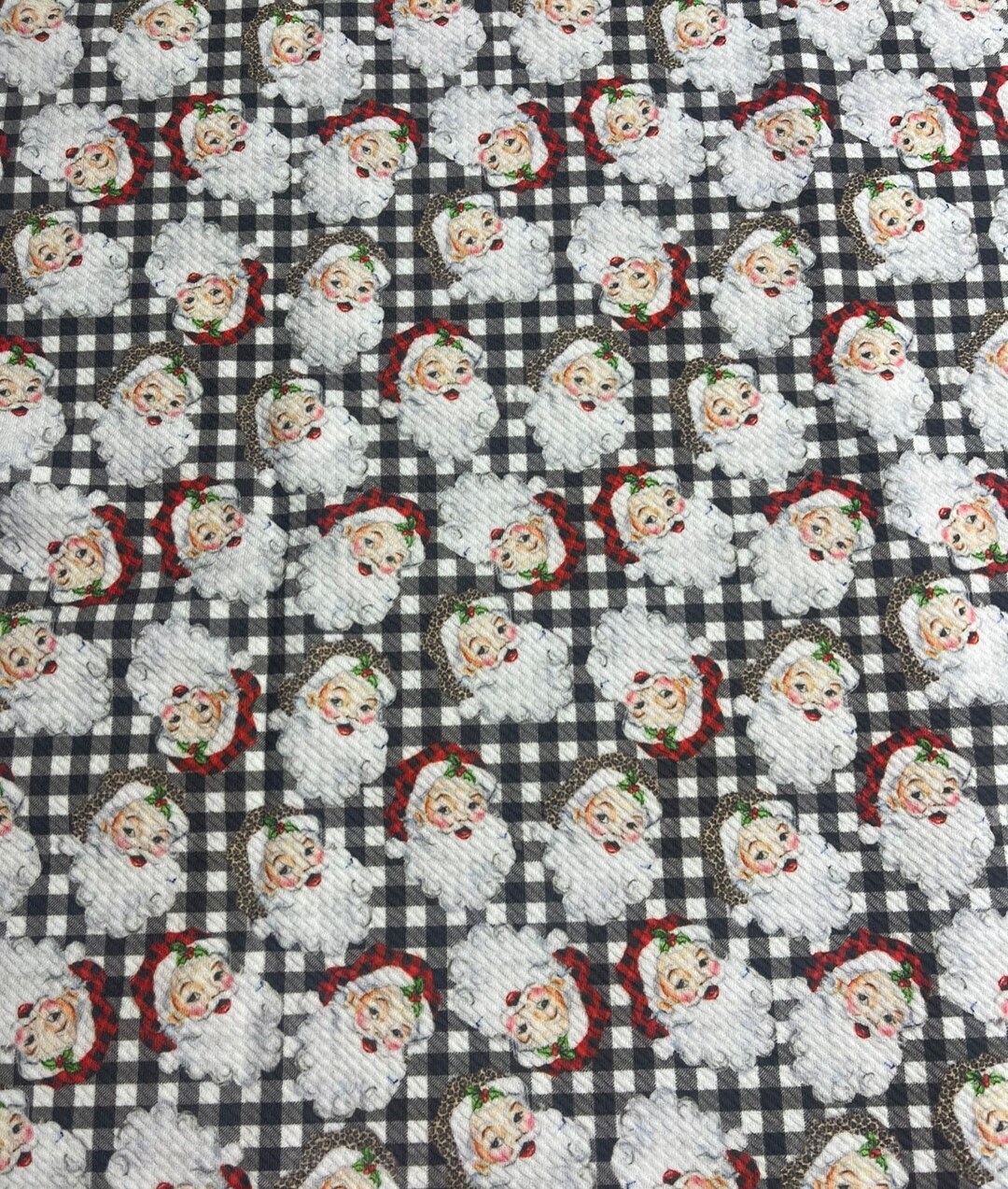 Plaid Santa Printed, Bullet, Fabric DIY Bows Clothing - Etsy