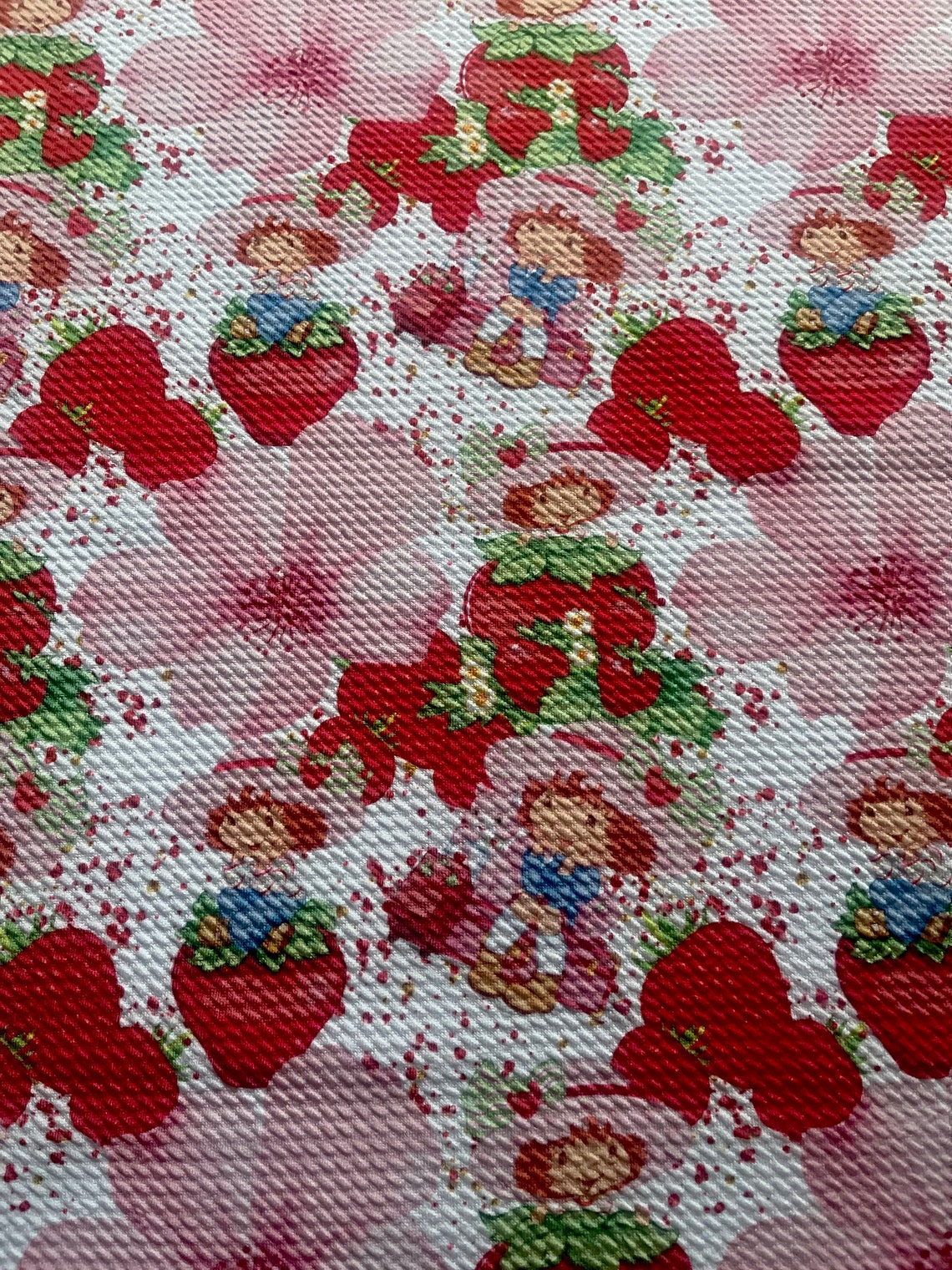 Floral Strawberries | Bullet Fabric L RTS L DIY L Bows L Clothing L 4 ...