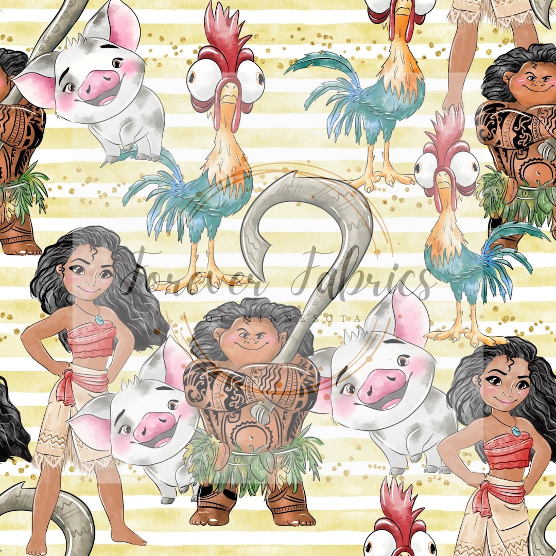 Moana 1 | Preorder | Fabric by the Yard | Bullet | DBP | Wide Rib ...