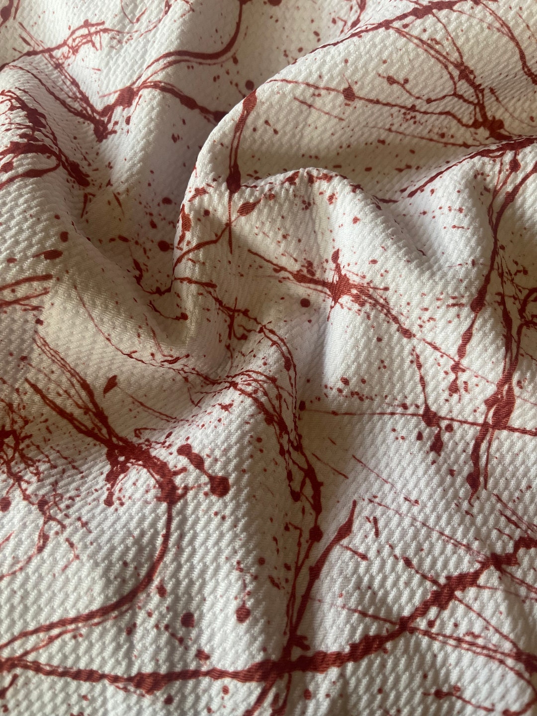 Blood Splatter Printed Bullet Fabric DIY Clothing Bows USA Fast ...