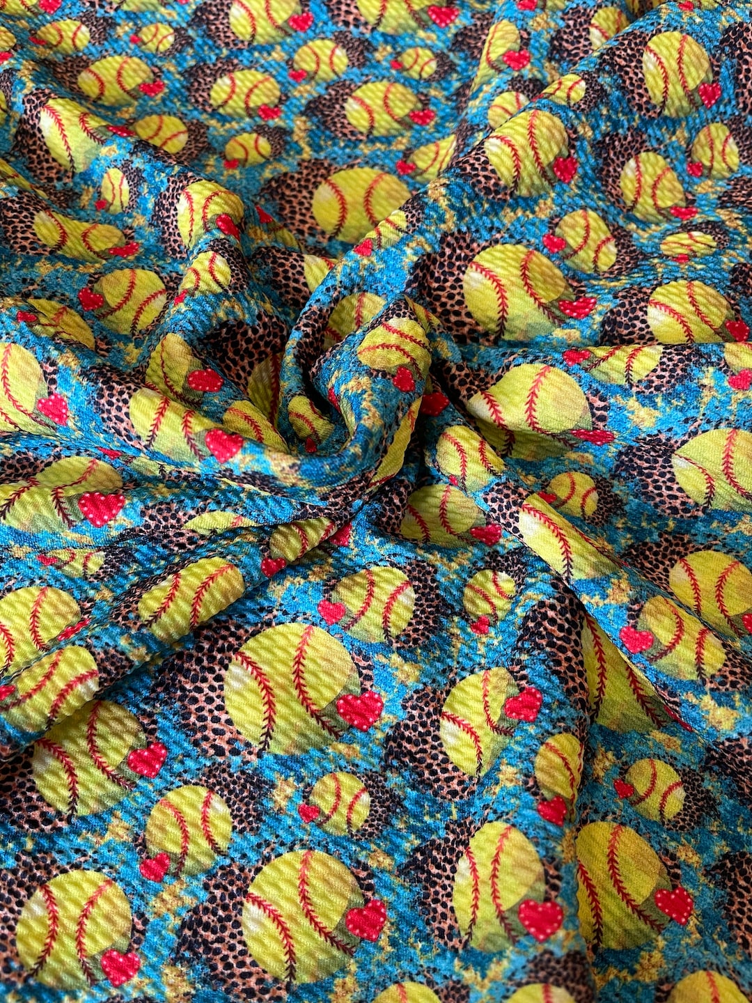 Love of Softball Bullet Fabric Fabric Textured Fabric Bows Clothing ...