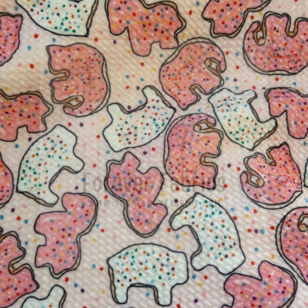 Animal Cookies for Daze | Printed Bullet Fabric L RTS L 4 Way Stretch L ...