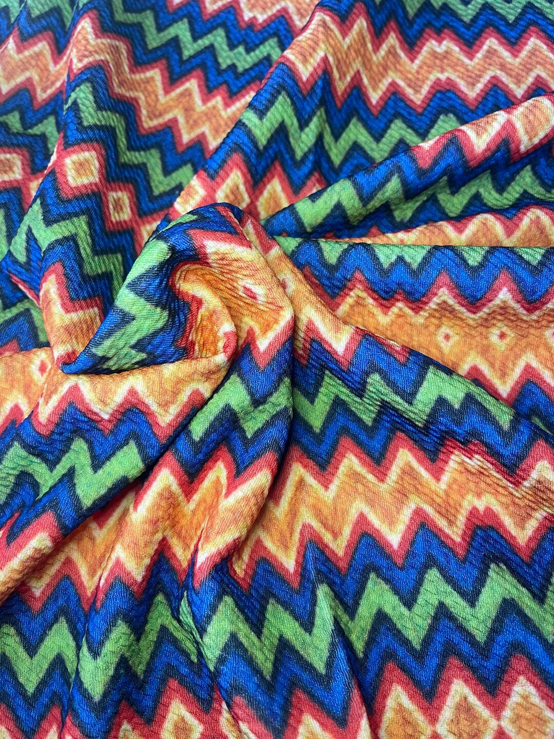 Zig Zag | Bullet Fabric L RTS L DIY L Bows L Clothing L 4 Way Stretch L ...