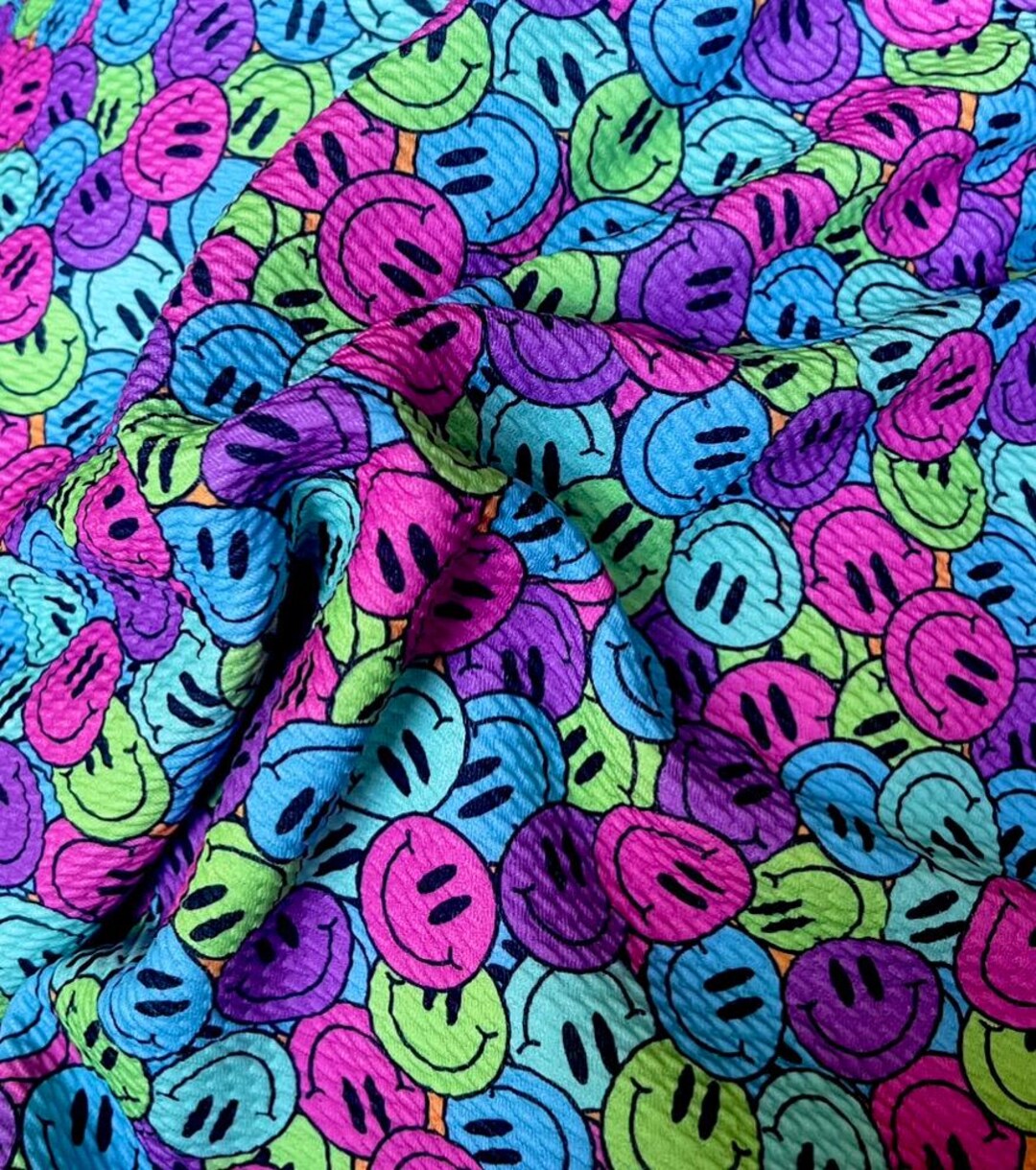 Neon Smileys | Bullet Fabric L RTS L DIY L Bows L Clothing L 4 Way ...
