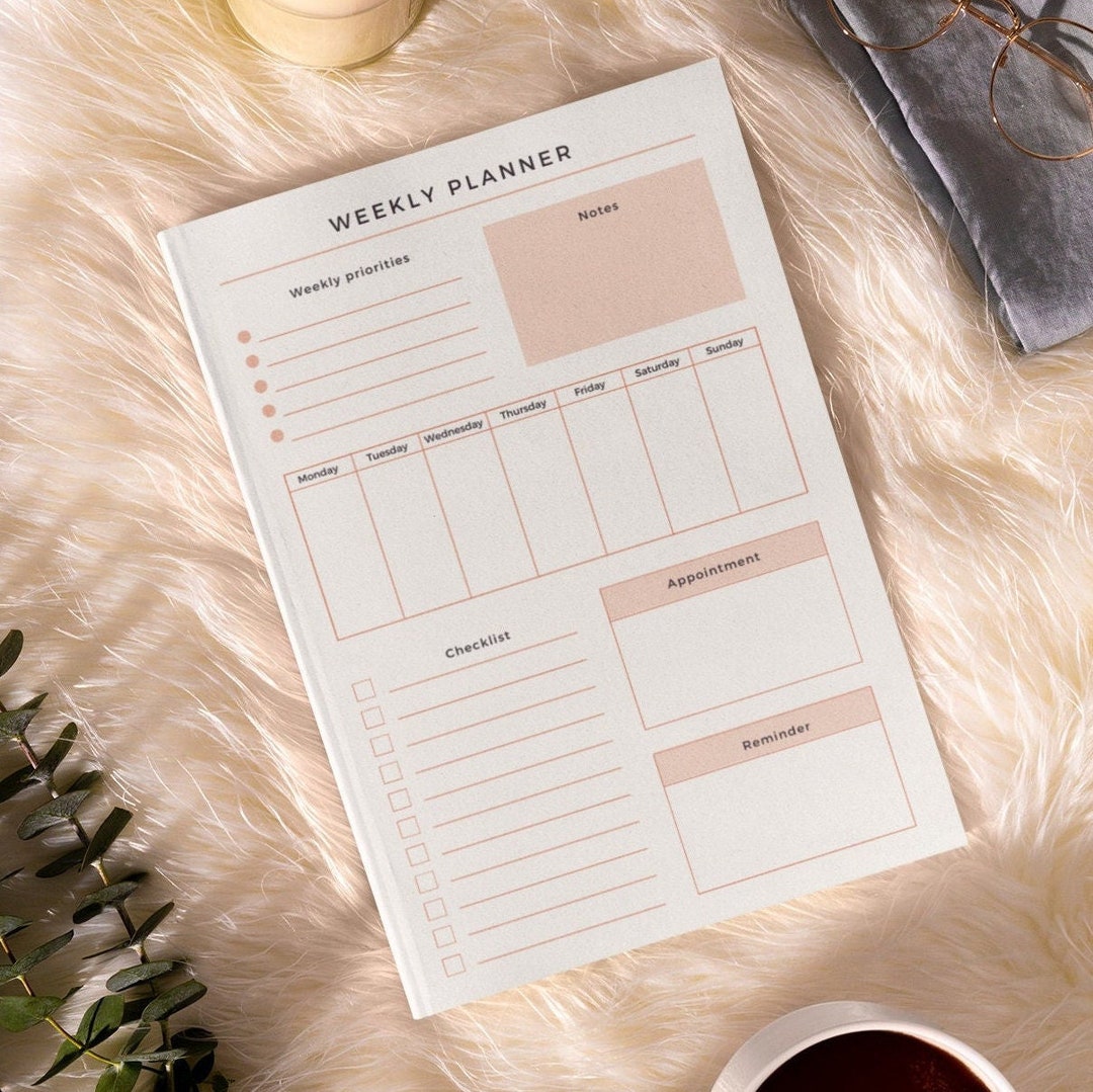 Weekly Planner Printable, Weekly Schedule, Printable Planner - Etsy