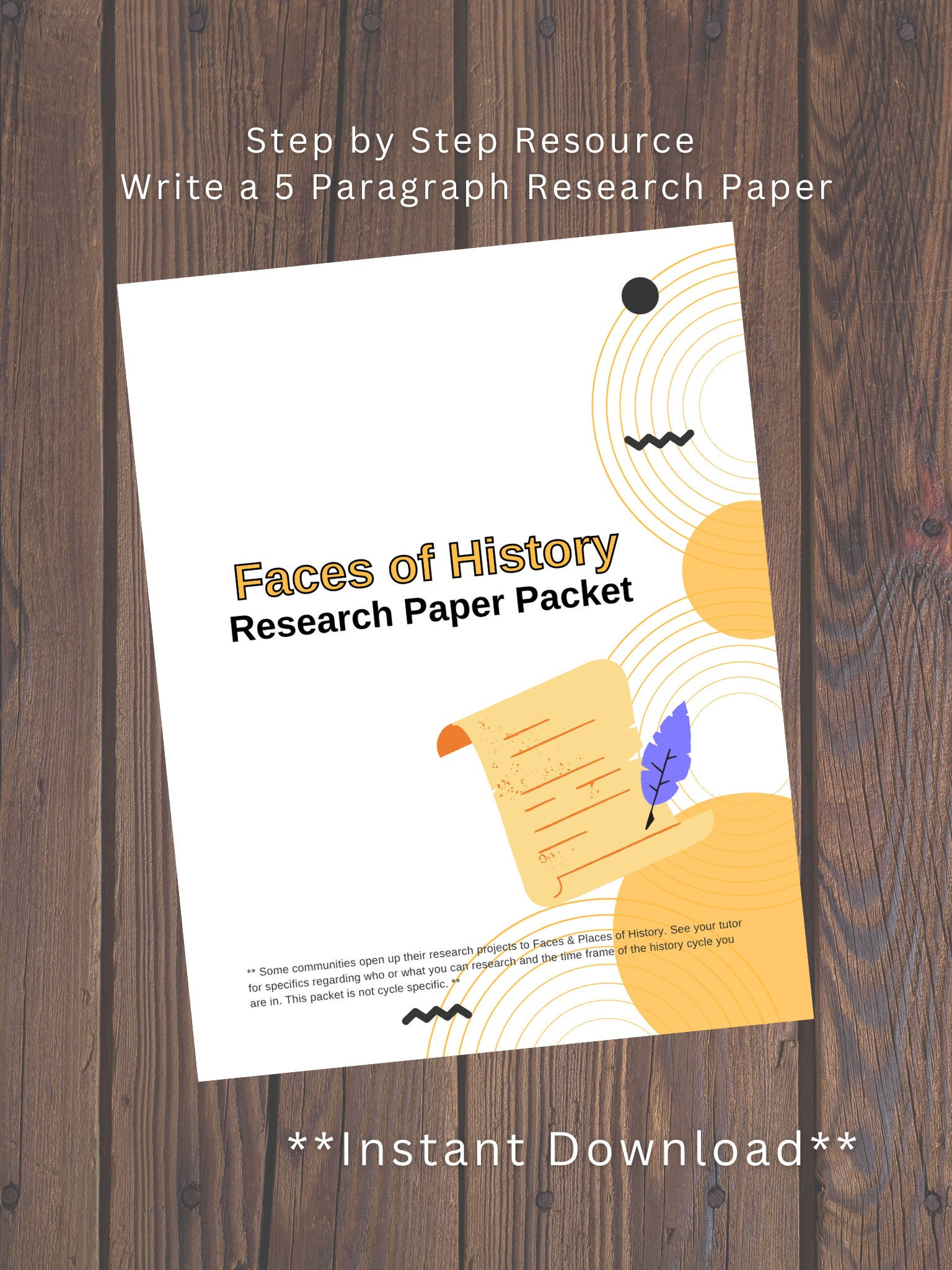 Faces of History Research Packet - Etsy