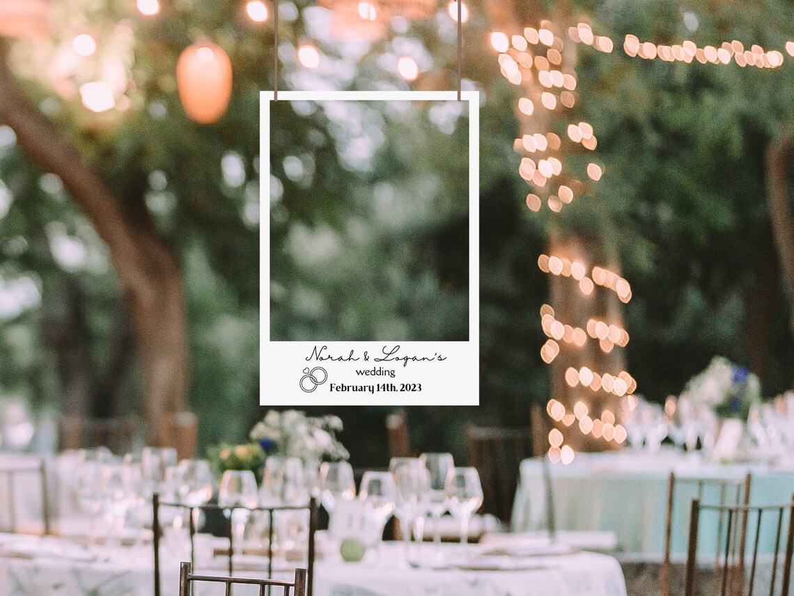 Custom Wedding Photo Frame Prop, PRINTABLE Retro Selfie Template, Large ...