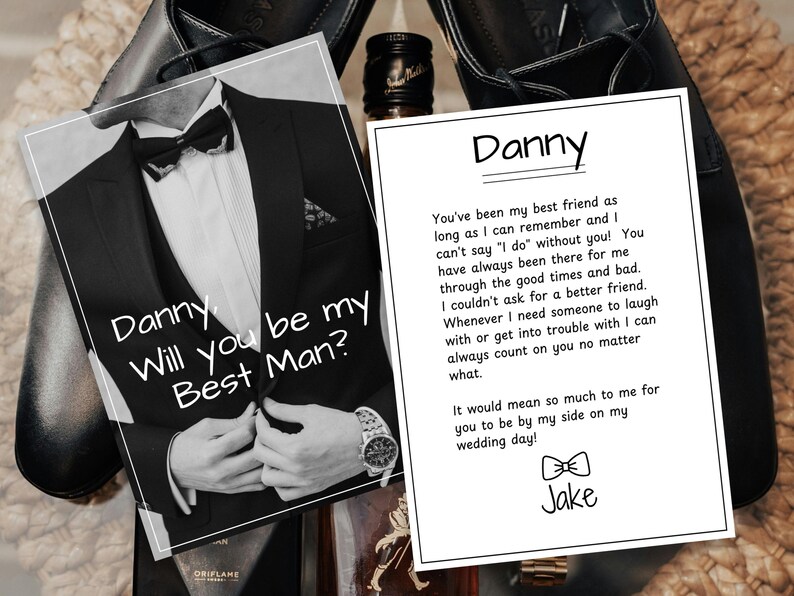 Groomsmen Proposal Card Template, Printable Groomsman Request Letter ...