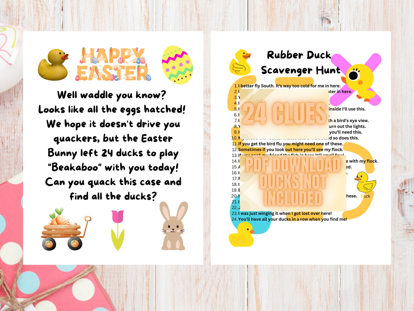 Rubber Duck Scavenger Hunt, Easter Egg Search Alternative, Baby Shower ...