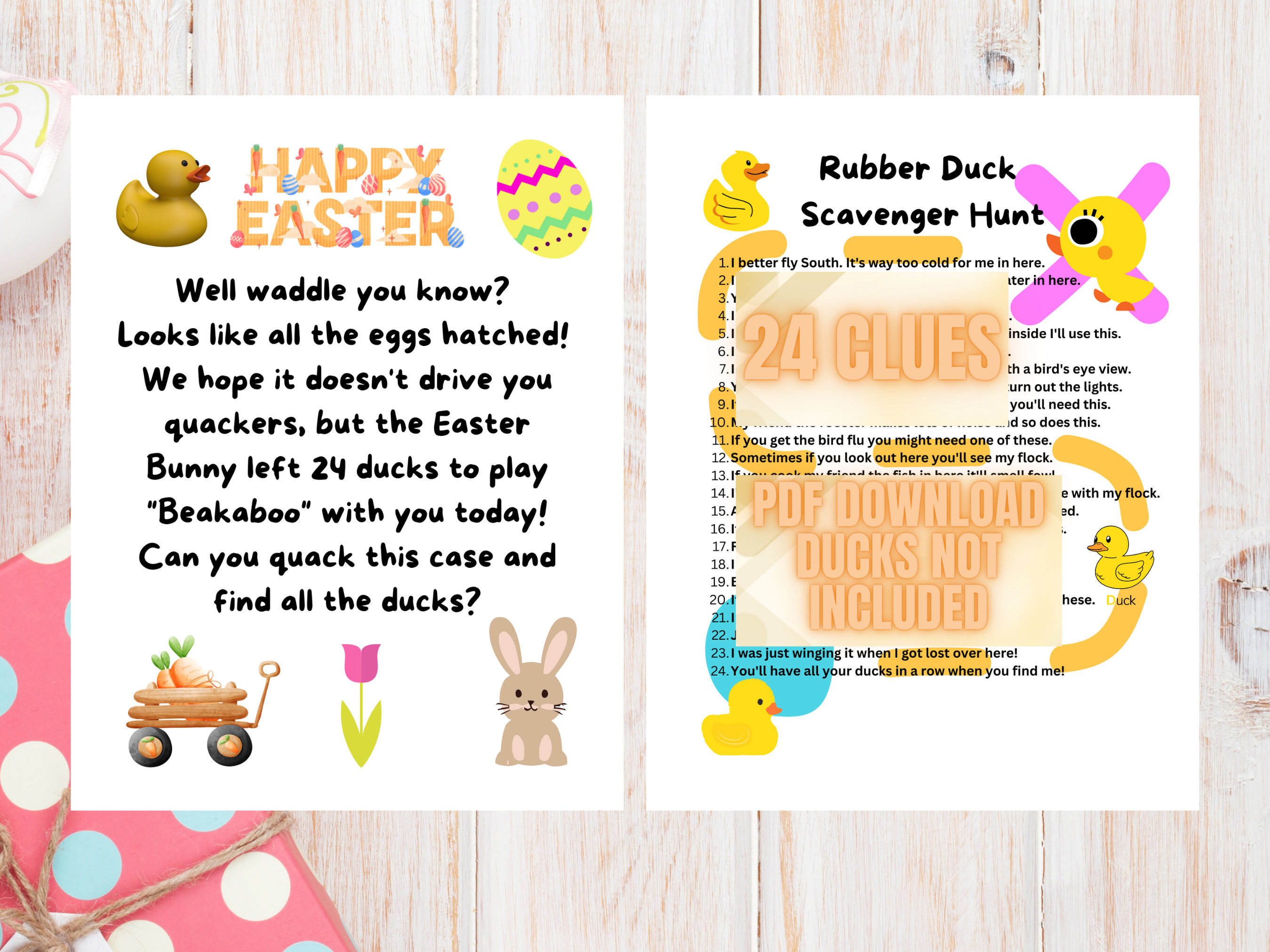 Rubber Duck Scavenger Hunt, Easter Egg Search Alternative, Baby Shower ...