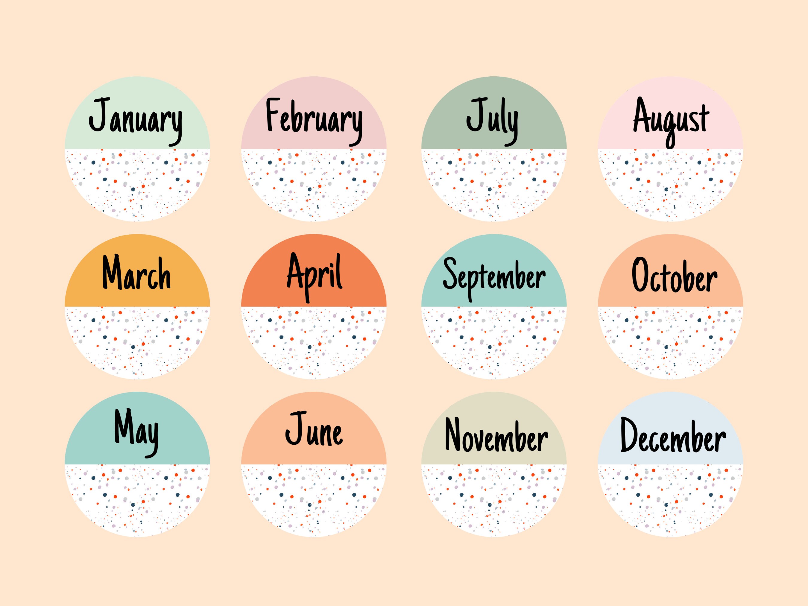 Month Labels, Classroom Decor, Classroom Display, Birthday Display ...