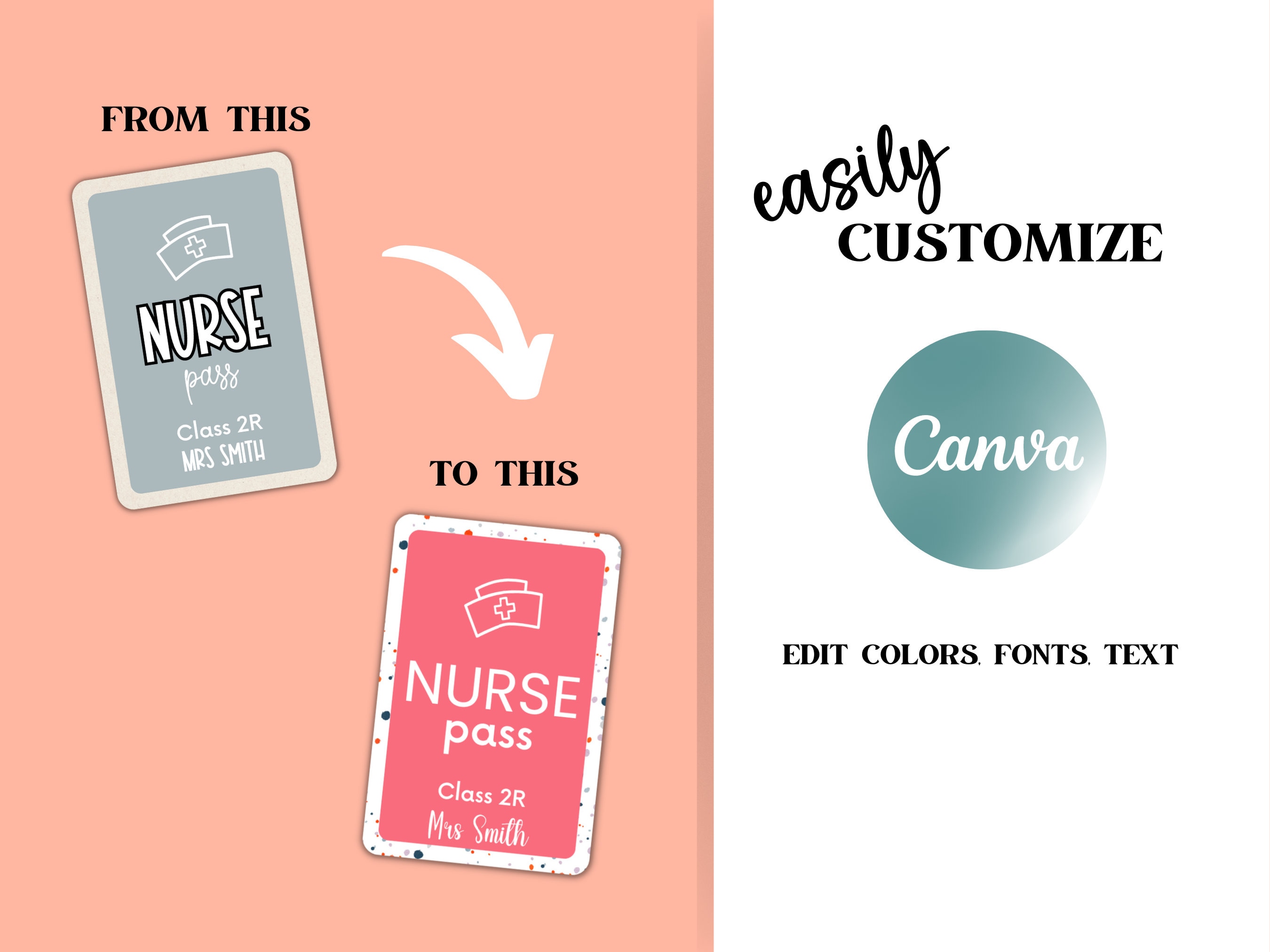 Classroom Hall Pass | Canva Templates, Passes, Bathroom, Restroom ...