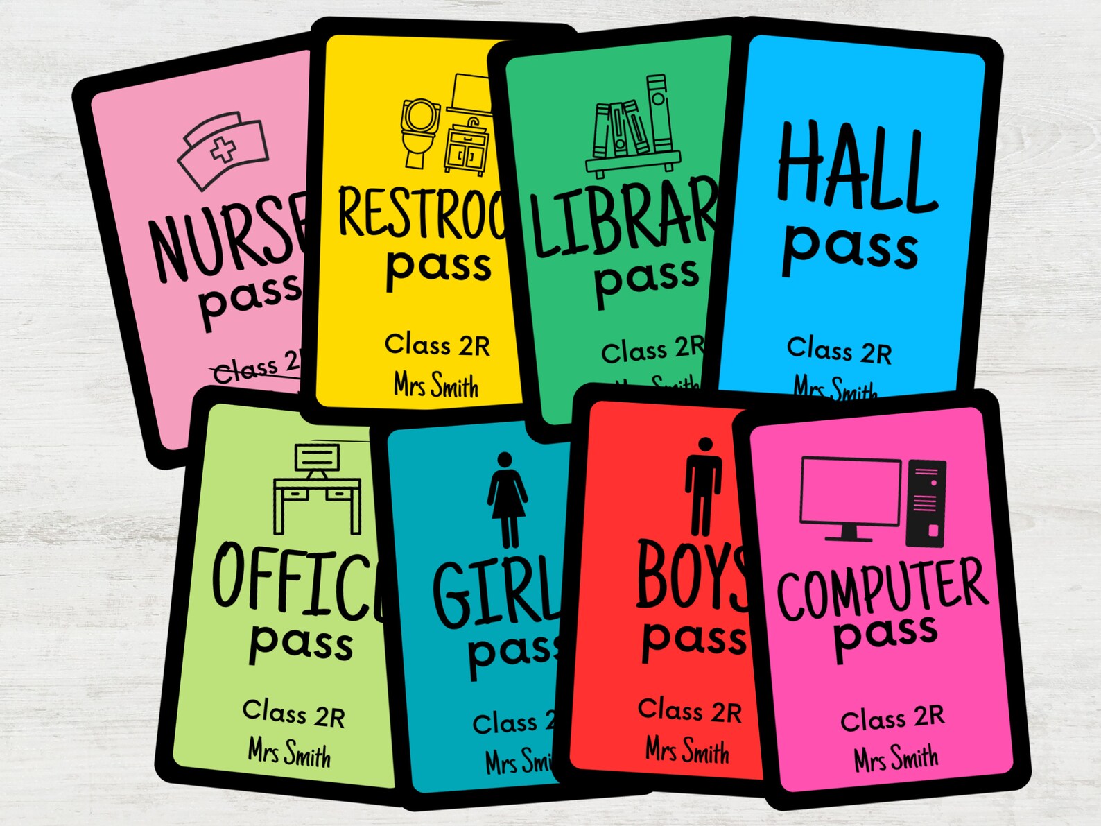 Classroom Hall Pass | Canva Templates, Passes, Bathroom, Restroom ...