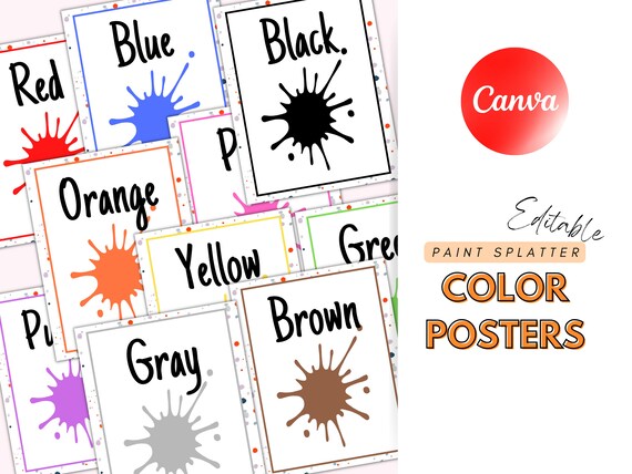 Color Posters Color Classroom Decor Classroom Color Display - Etsy