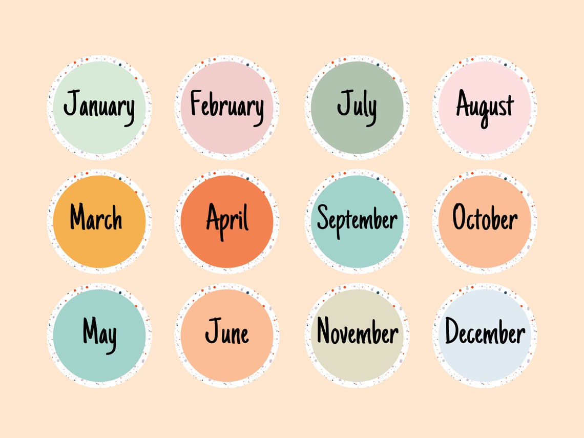 Month Labels Classroom Decor Classroom Display Birthday - Etsy