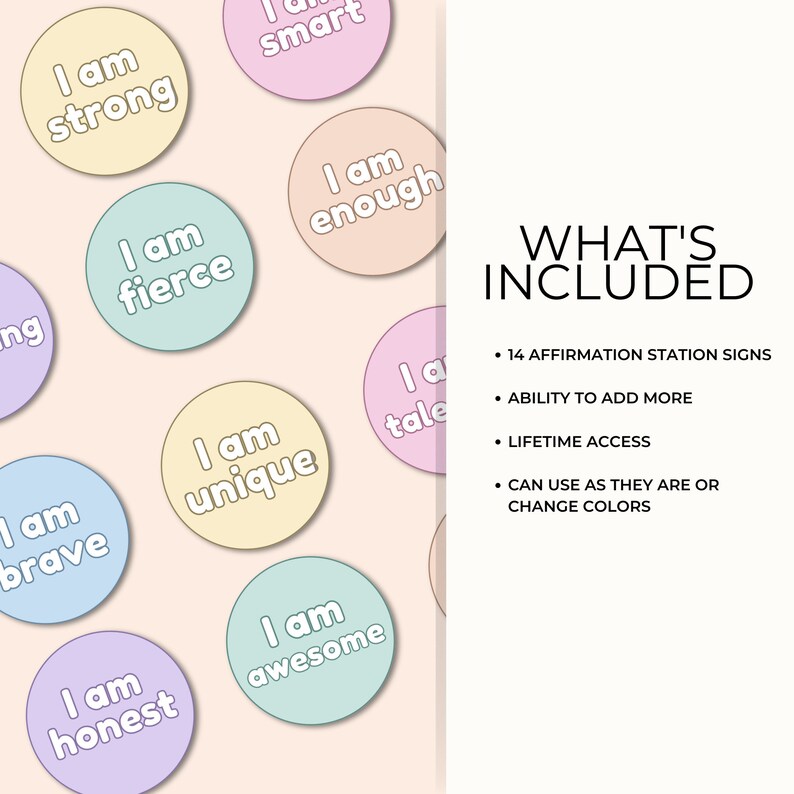 Affirmation Station, Pastel, Positive Affirmations, Classroom Decor ...