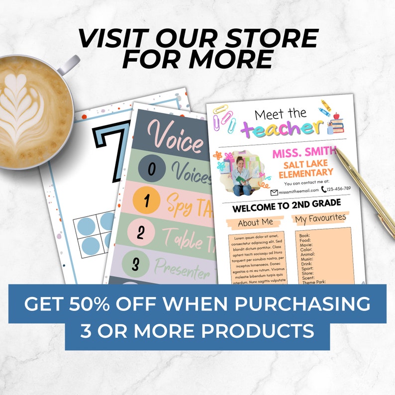 Dots Themed Classroom Table Labels, Group Signs, Table Numbers Pack ...