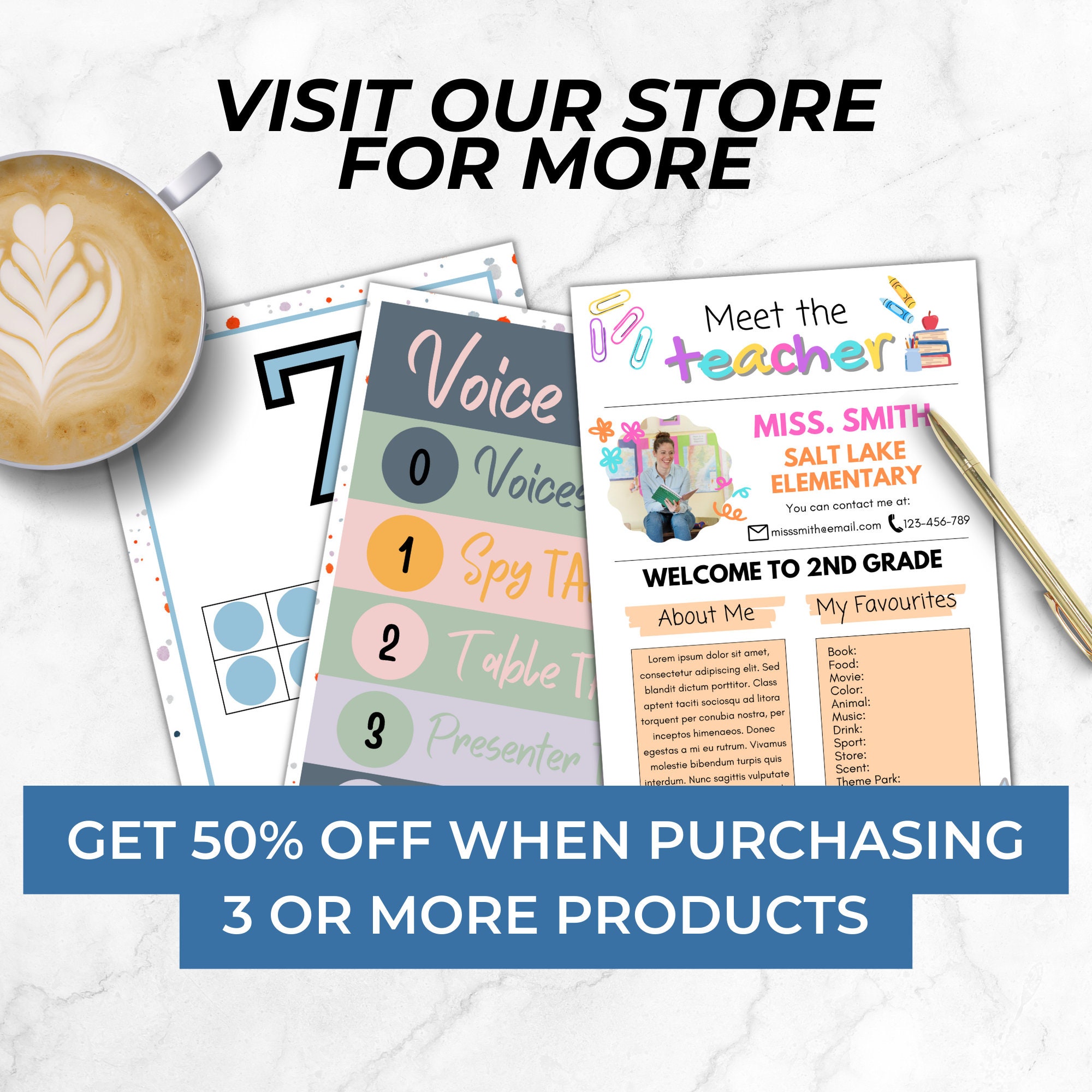 Dots Themed Classroom Table Labels, Group Signs, Table Numbers Pack ...